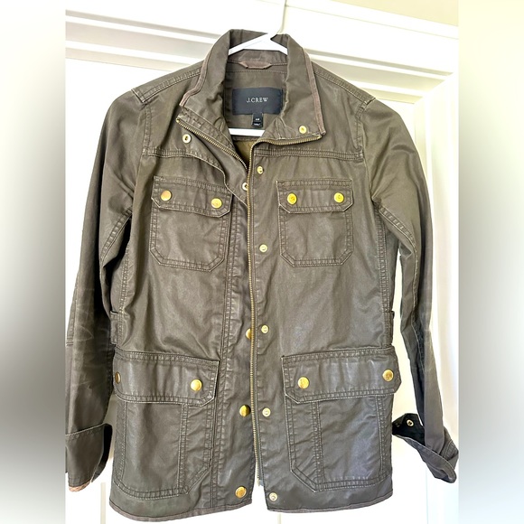 J. Crew | Jackets & Coats | J Crew Green Cargo Jacket In Great Used ...